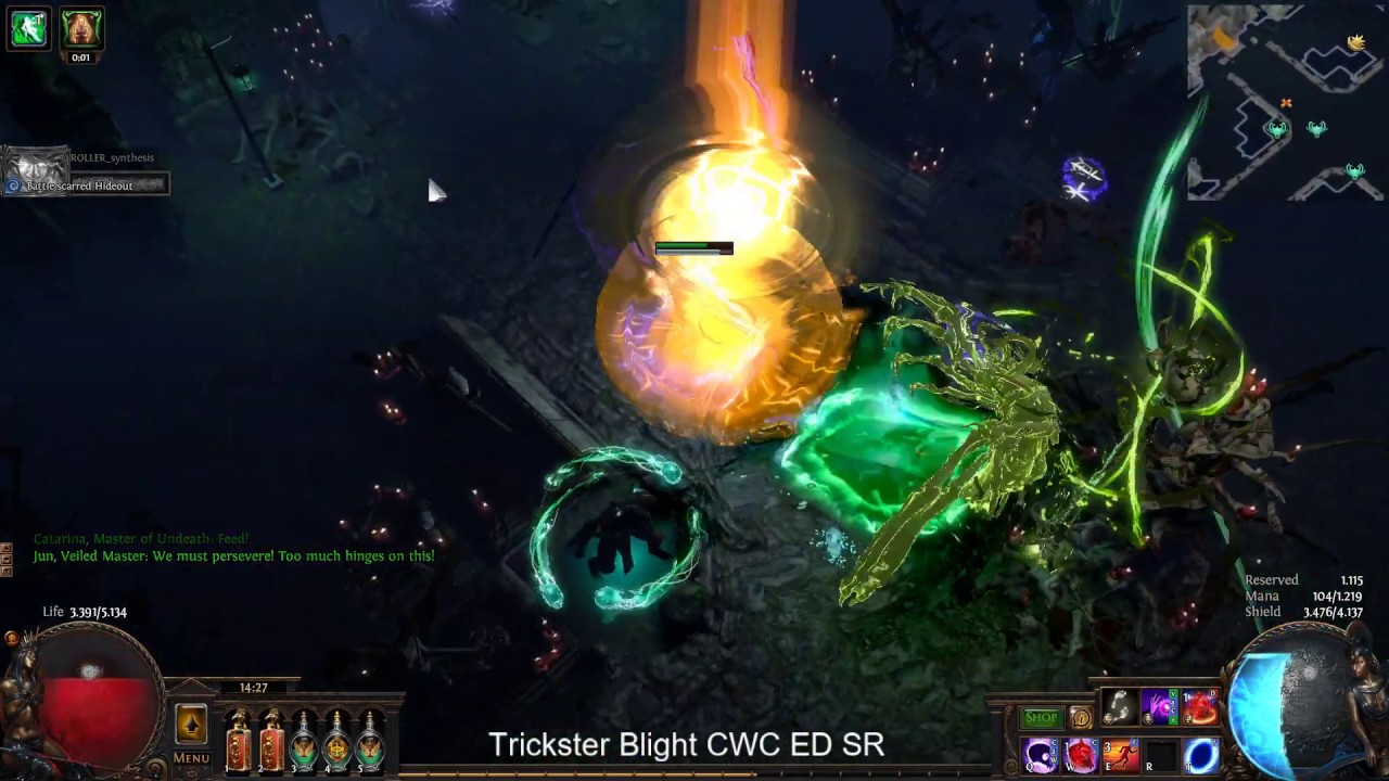 [3.6] Blight CWC SR Trickster - Mastermind boss - YouTube