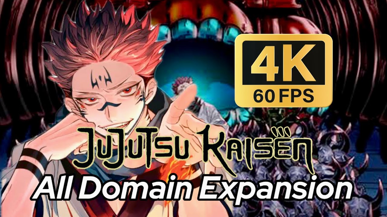 All domain expansion in Jujutsu Kaisen (4k 60fps) - YouTube