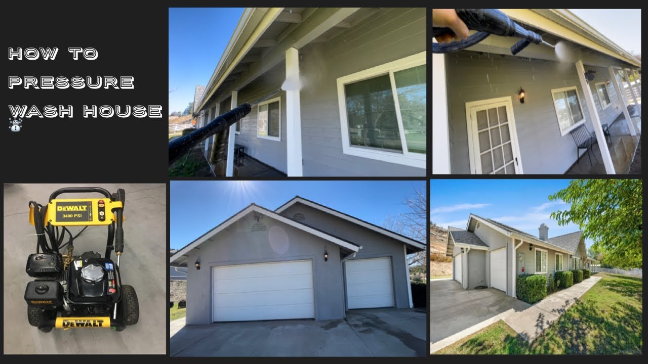 How To pressure wash a Exterior Full House - YouTube