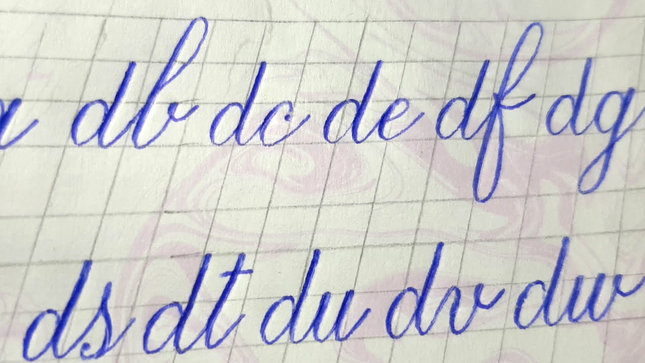 Copperplate handwriting: letter d joinings - YouTube