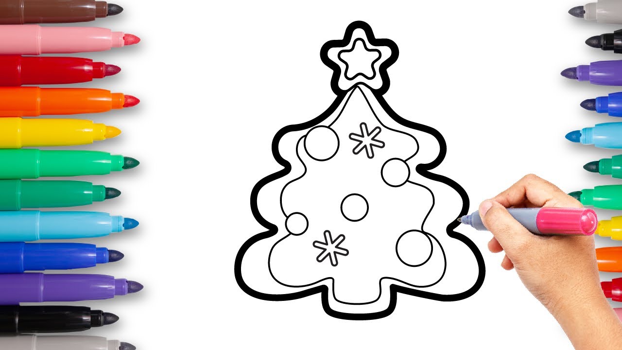 NEW! 🎉 Christmas Tree Coloring for Kids🎄Holiday Color Activity 🖍 Color ...
