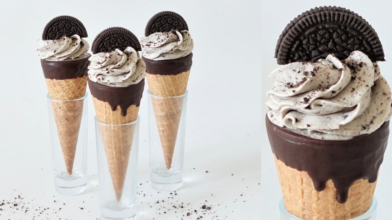 Waffle Cone Cheesecakes Cookies And Cream Deliciousness Quick And