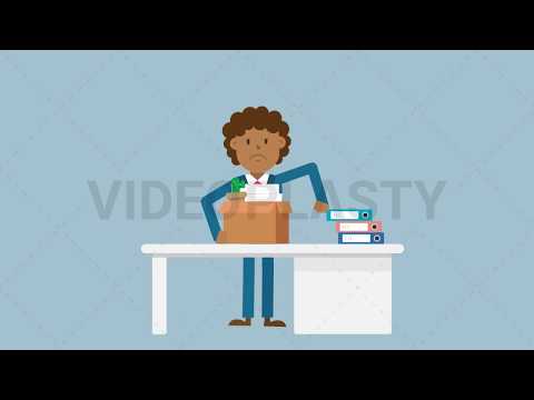 Black Corporate Man Packing His Things Animation [MOV & GIF]