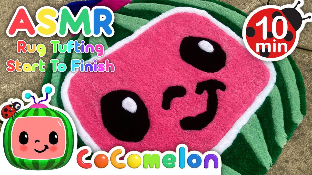 CoComelon Rug: Relaxing ASMR Soft Sounds - A Tufting Tale - YouTube