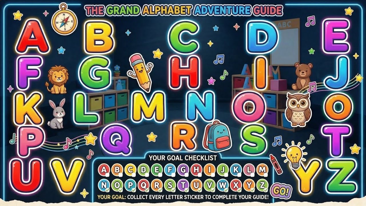 A to Z Letter Song for Preschool | Learn Alphabet with Fun Words ...