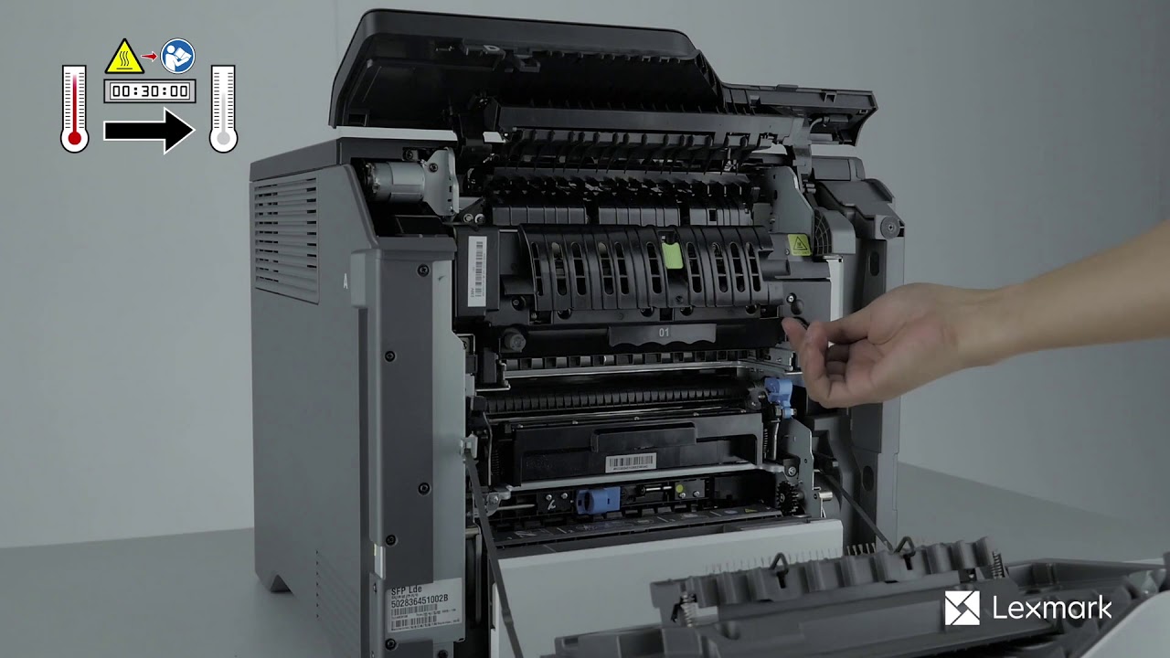 Lexmark C4150 - Replacing the Fuser - YouTube