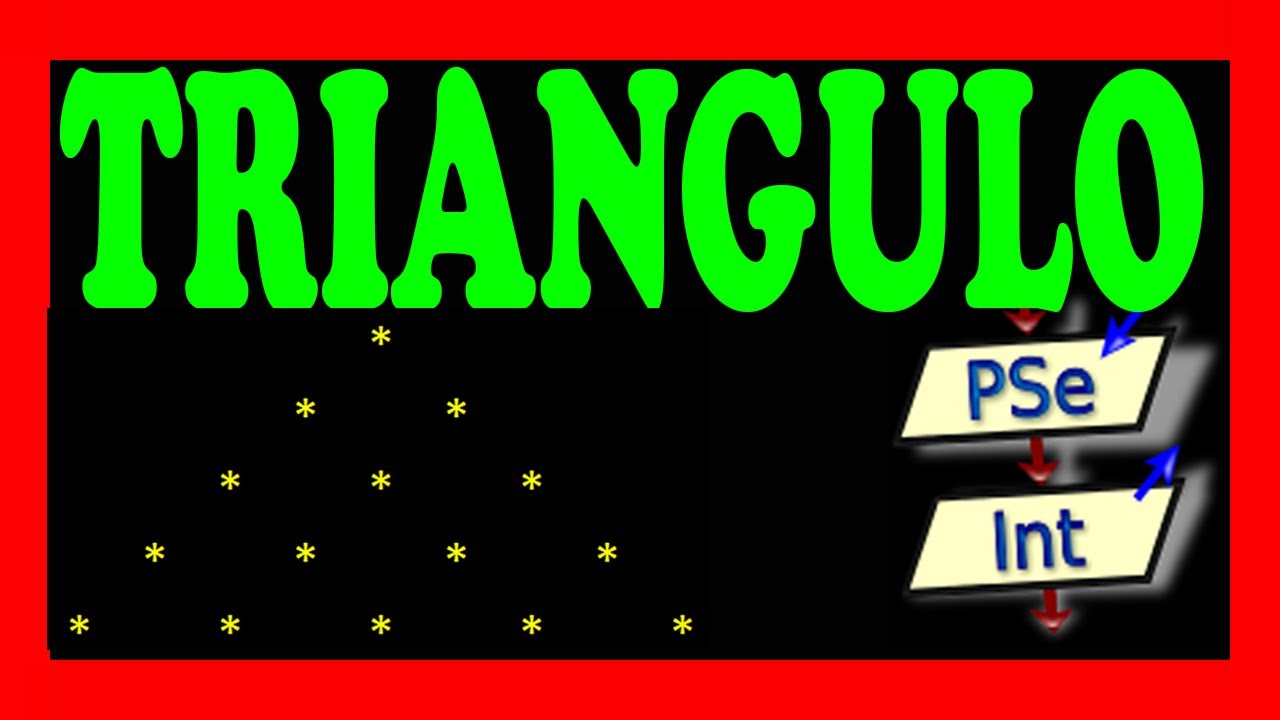 Triangulo de asteriscos en pseint - YouTube