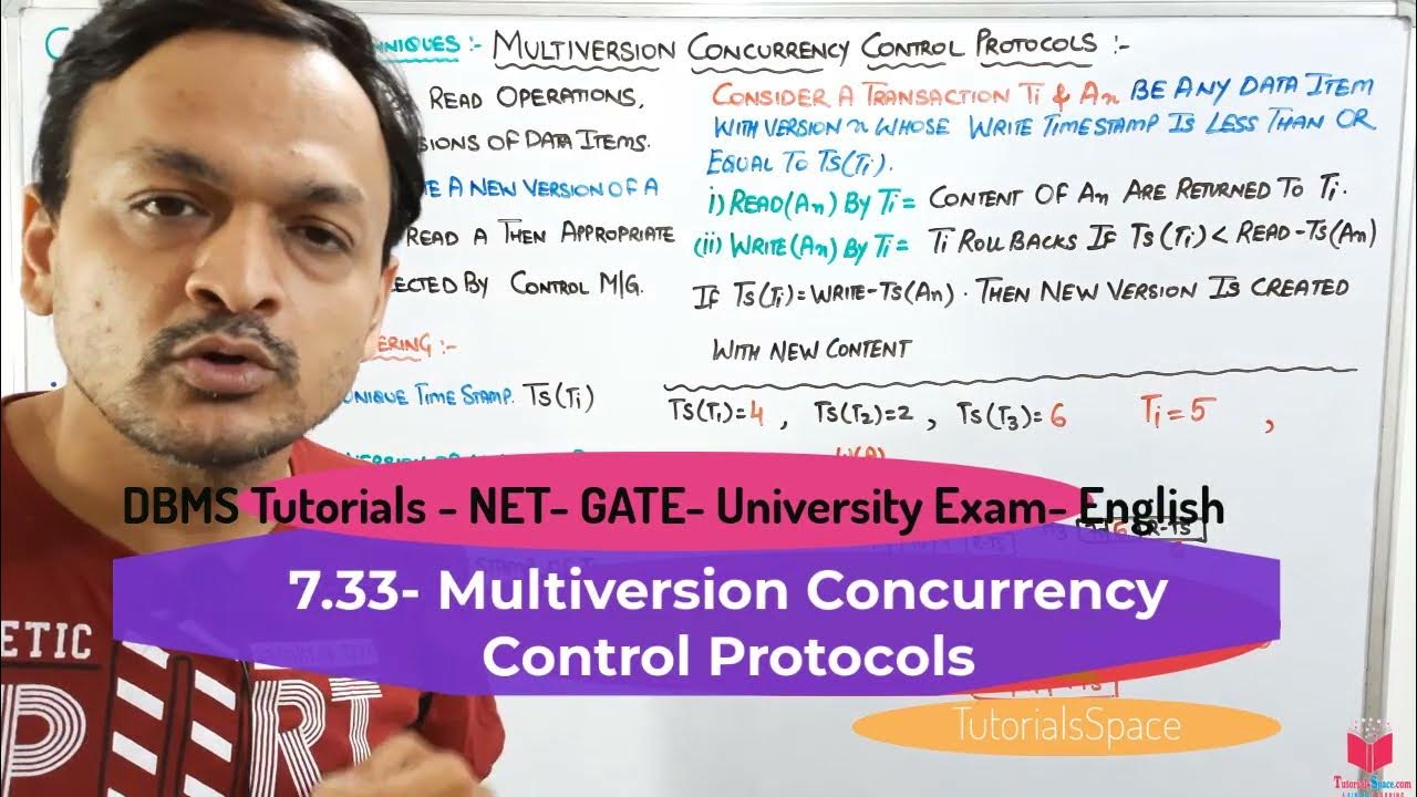 7.33- (Eng) Multiversion Concurrency Control Protocol | Concurrency Control Techniques In DBMS ...