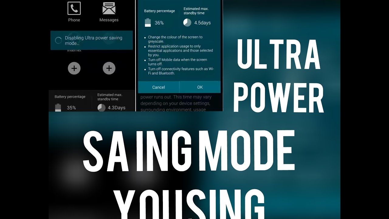 Samsung Galaxy Ultra power save mode on this video kdtv channel l ...