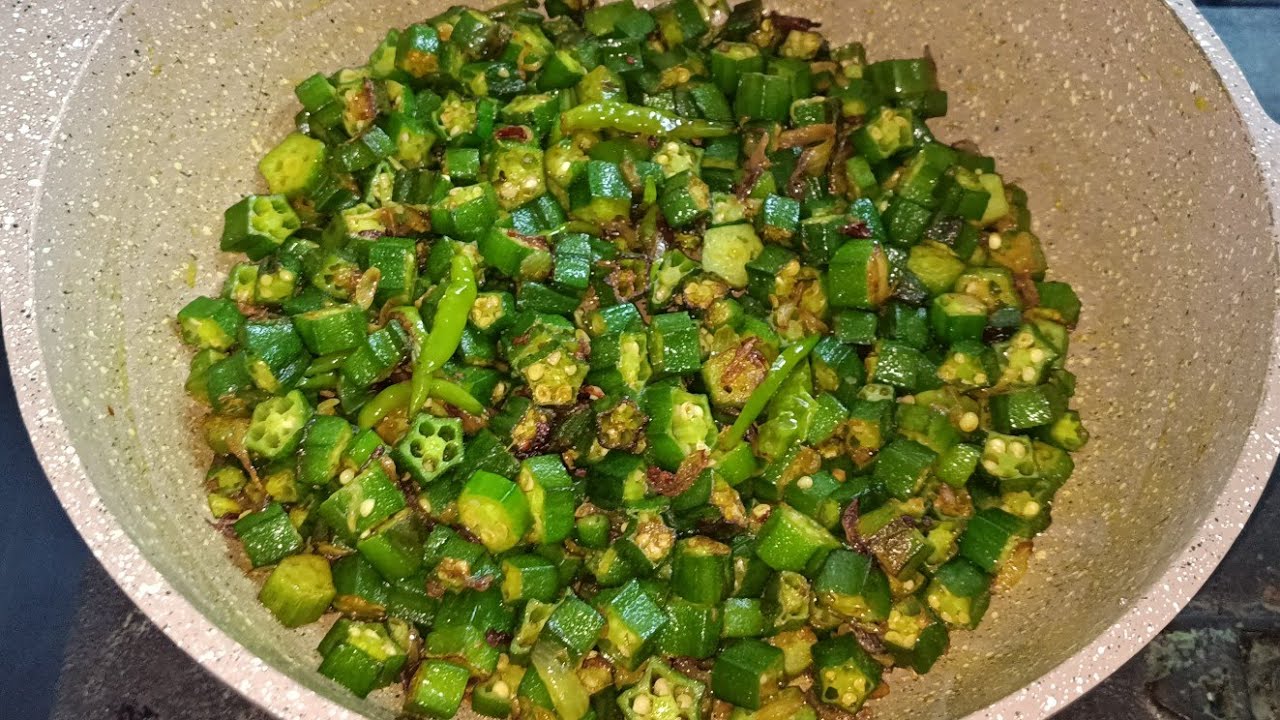 সবুজ রং ঠিক রেখে ঢেঁড়স ভাজির সহজ রেসিপি|Derosh vhaji recipe| - YouTube