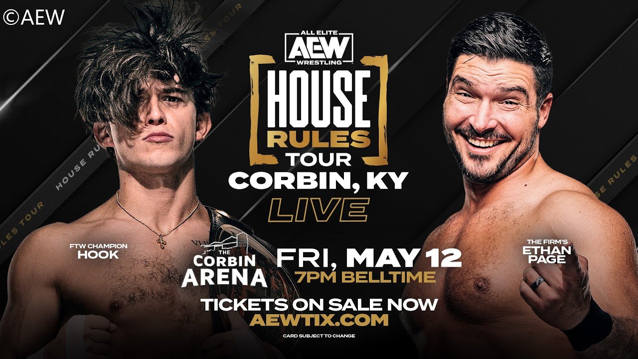HOOK (c) vs Ethan Page / FTW Title Match / AEW House Rules Tour Corbin ...