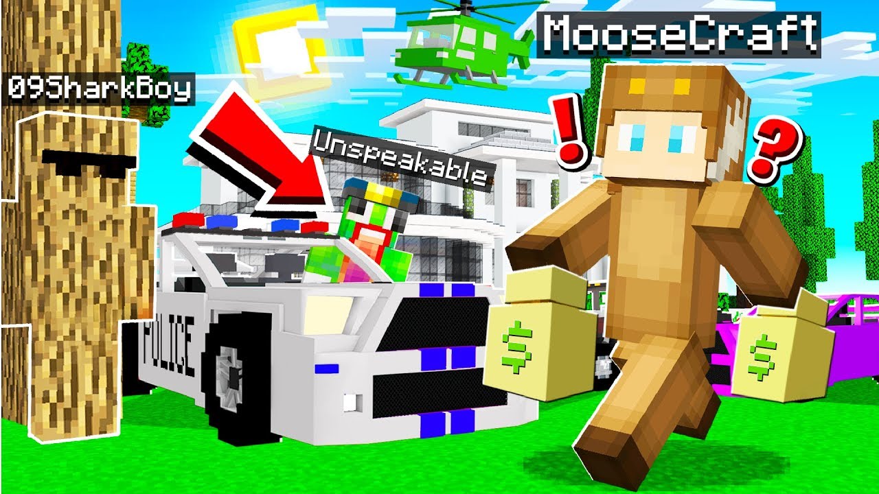 $10,000,000 MANSION COPS AND ROBBERS in MINECRAFT! (With Unspeakable ...