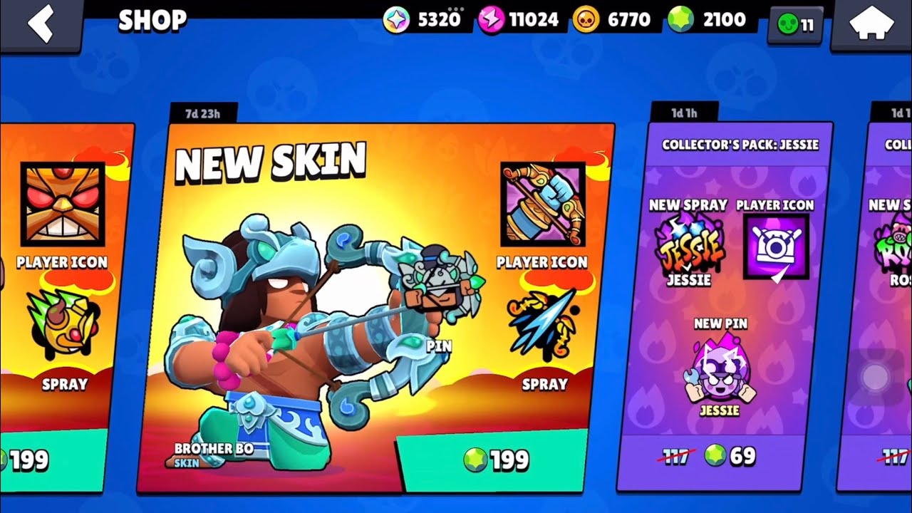BRAWL STARS NEW BO SKIN (BROTHER BO) - YouTube