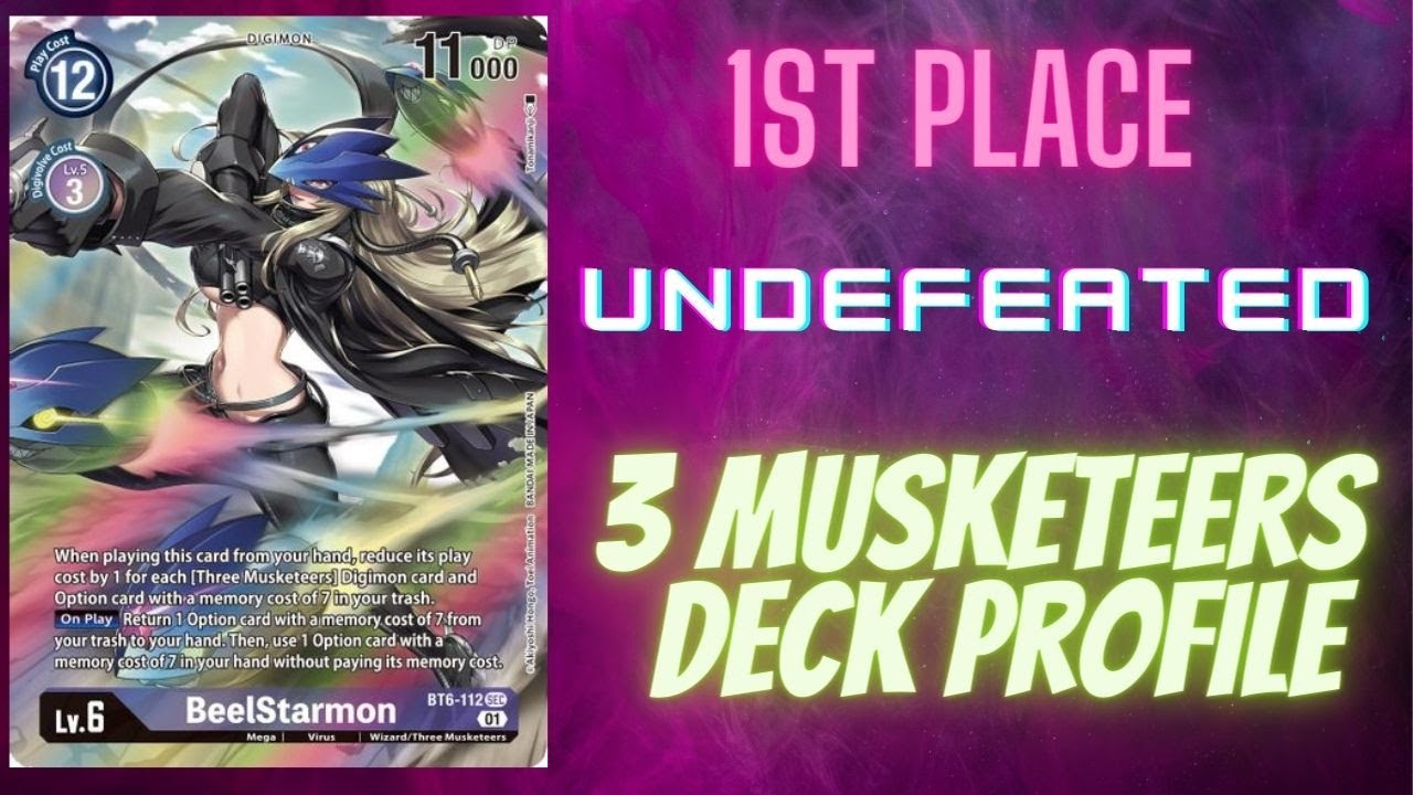 1ST Place Undefeated Beelstarmon 3 Musketeer Deck Profile | Digimon ...