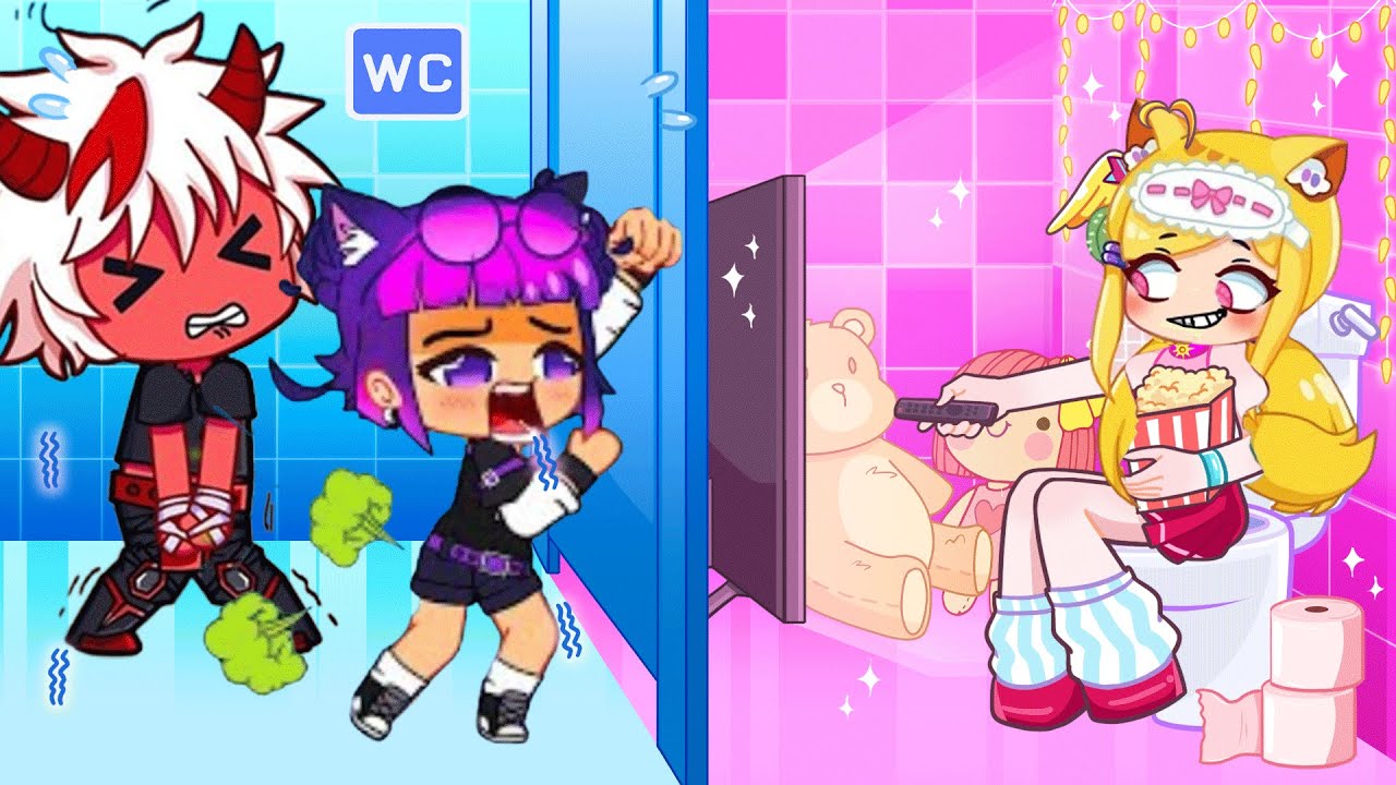 I Bought My Own Toilet!🚽💰AWKWARD Bathroom Moments + More | Gacha Life ...