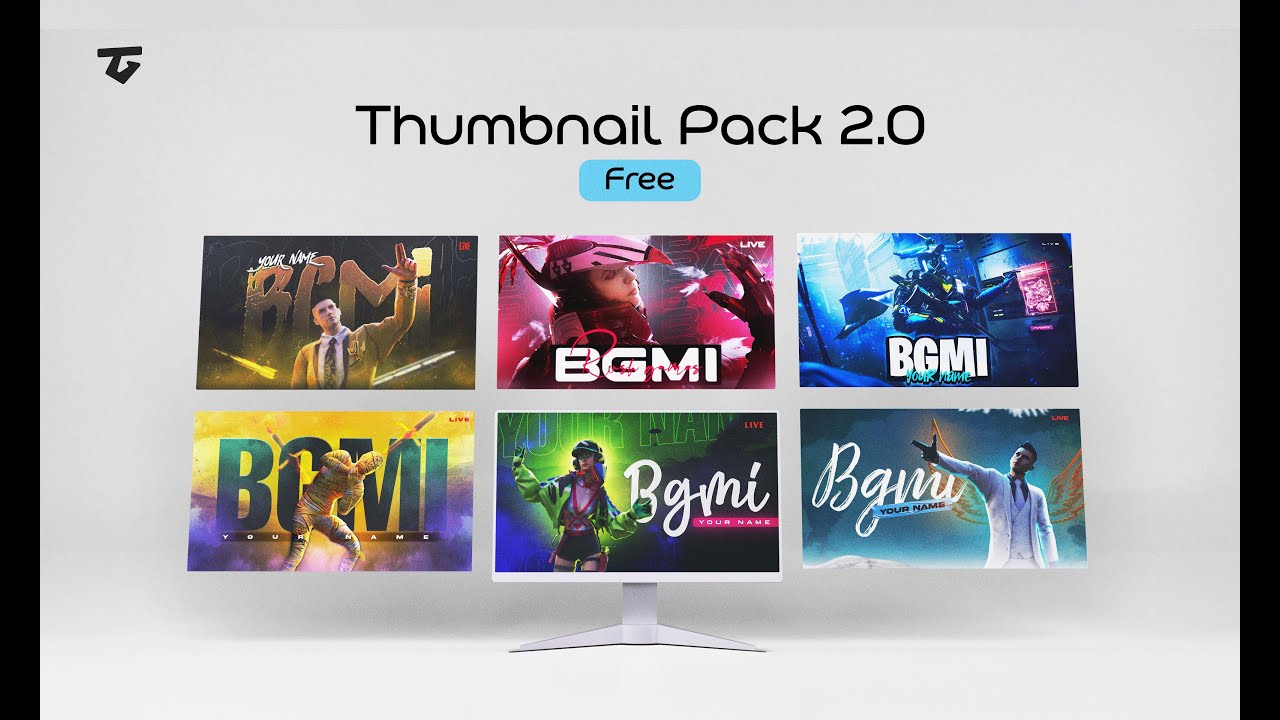 BGMI free thumbnail pack | BGMI free thumbnails PSD | BGMI pre-made ...