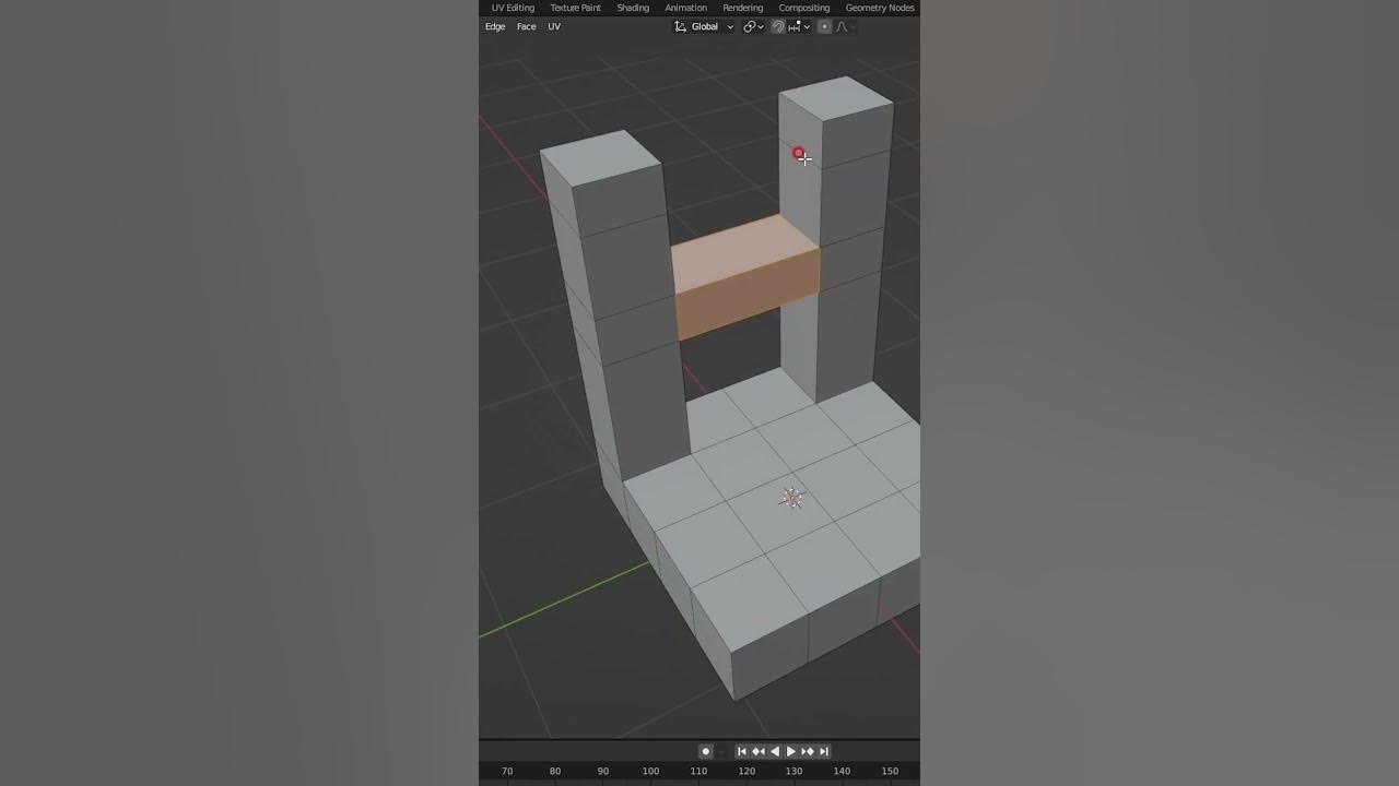 [Blender 3D] Bridge Edge Loops #Shorts - YouTube