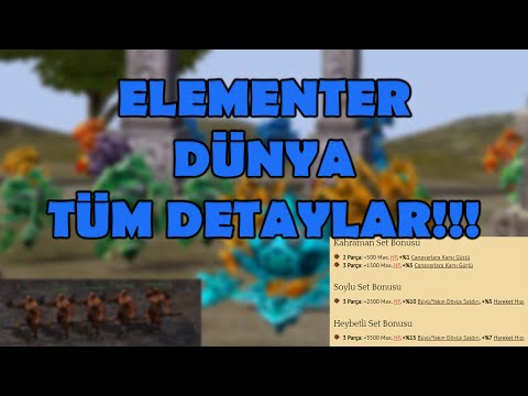 ELEMENTER DÜNYA TÜM DETAYLAR!!!! KAHRAMAN SOYLU SET ATILIR | METİN2 TR RUBY MARMARA