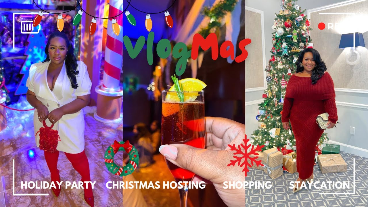 VLOGMAS FINALE: CHRISTMAS PARTIES 🎄| HOLIDAY PARTY | STAYCATION | PARTY ...