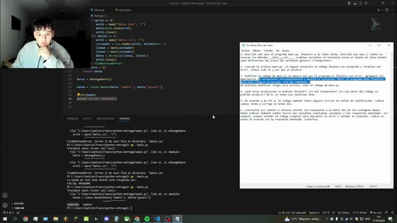 Entrega actividad python plus - YouTube