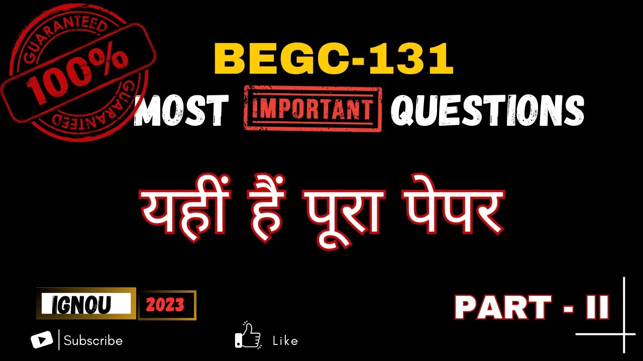 BEGC 131 important questions | BEGC 131 Individual and society Previous ...