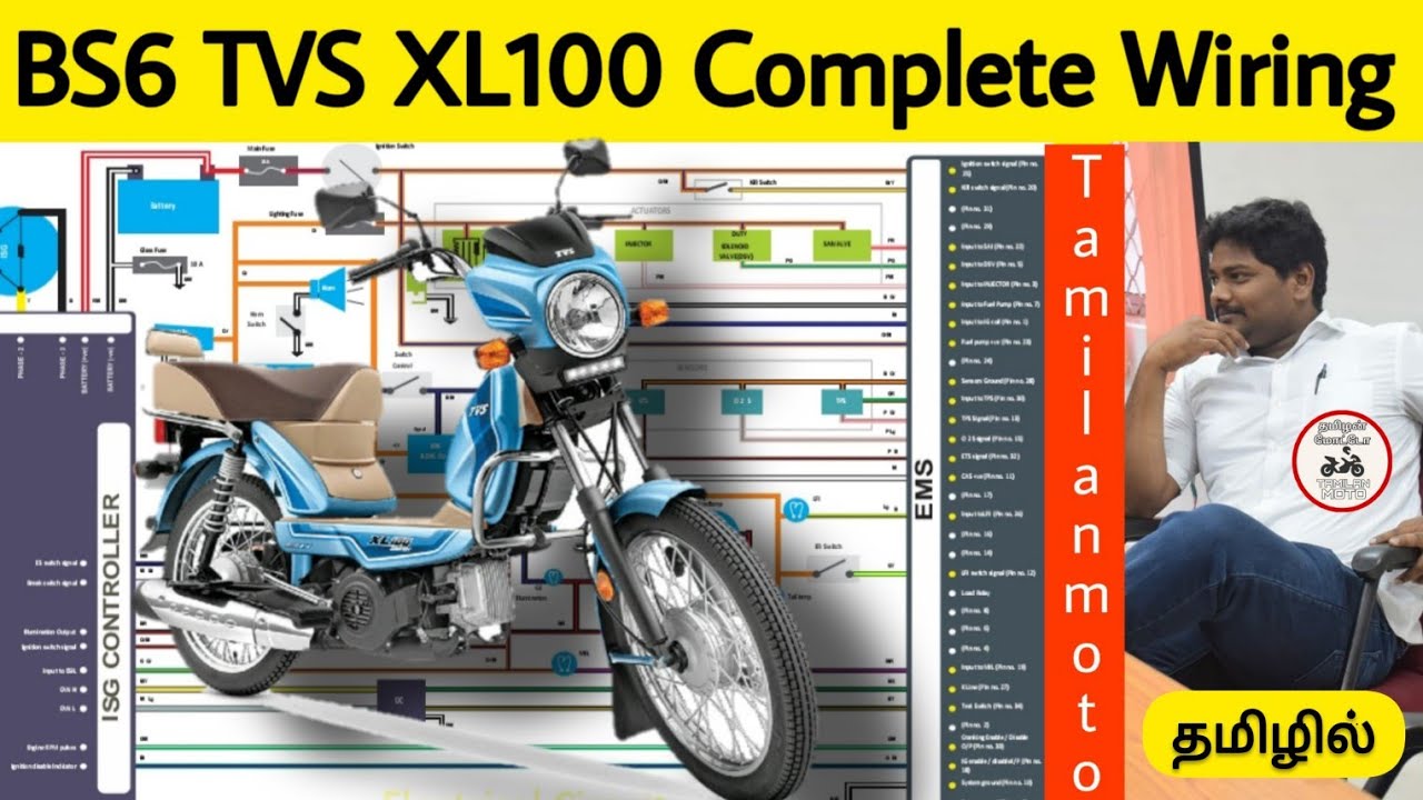 TVS XL100 BS6 Complete Wiring Circuit ISG