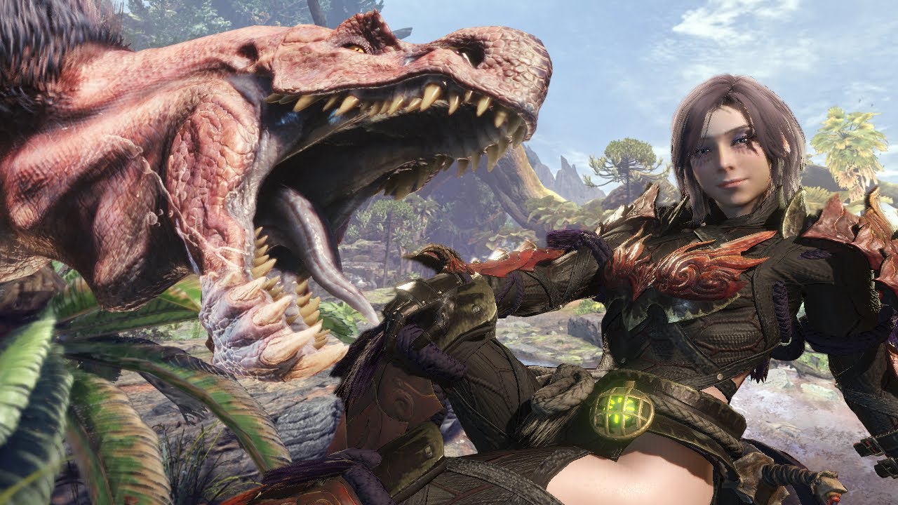 Monster Hunter: World - That time I kicked a T-rex in the face - YouTube