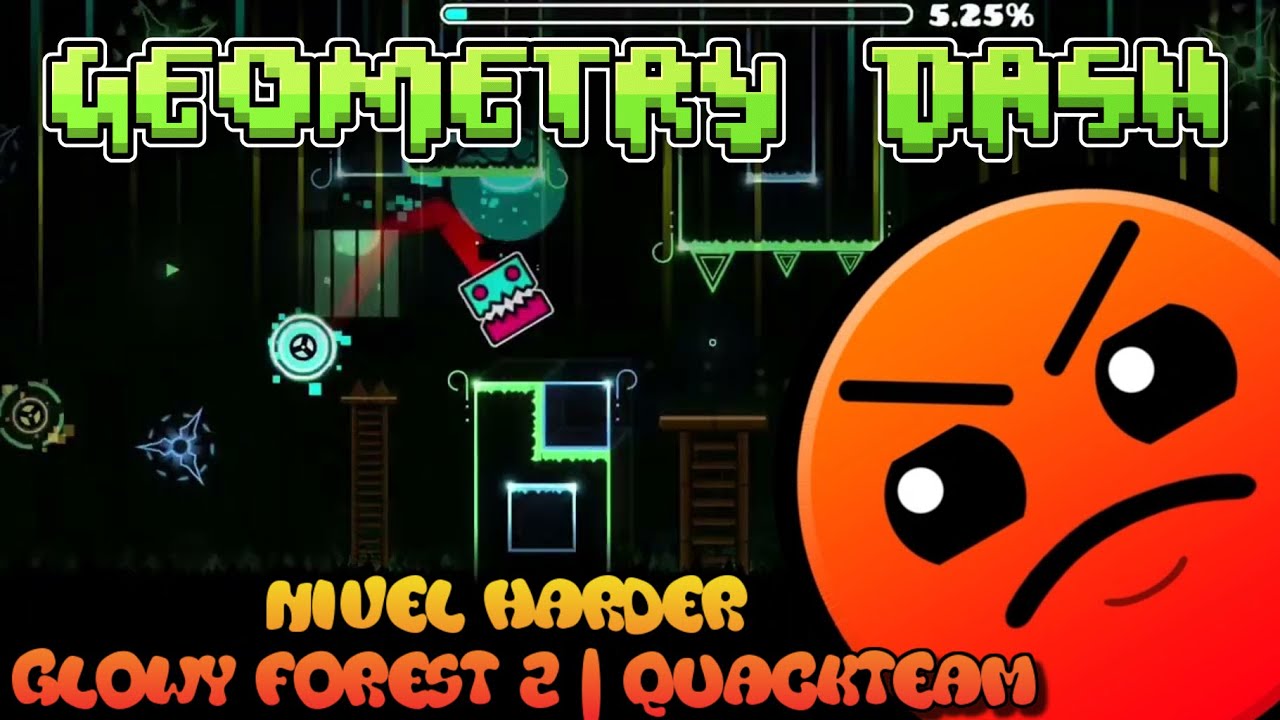 Geometry Dash | Nivel Harder: Glowy Forest 2 - YouTube