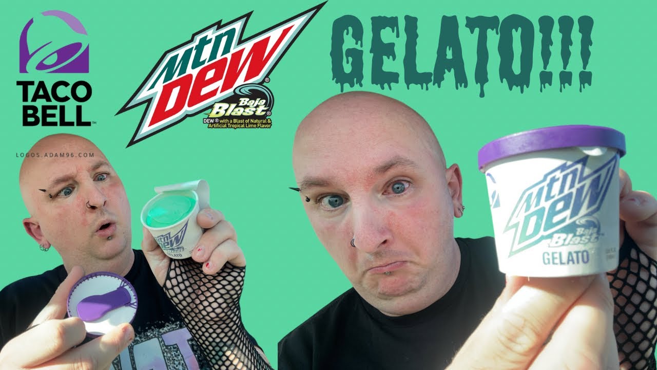 OVERPRICED Taco Bell Mtn Dew Baja Blast GELATO Review! - YouTube