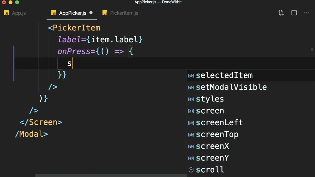 React Native | Fundamentals #72 - Handling selections [By Mosh Hamedani ...