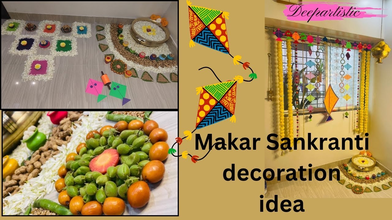 Makar Sankranti Decoration Idea | हळदी कुंकू सजावट @deepa_artistic ...