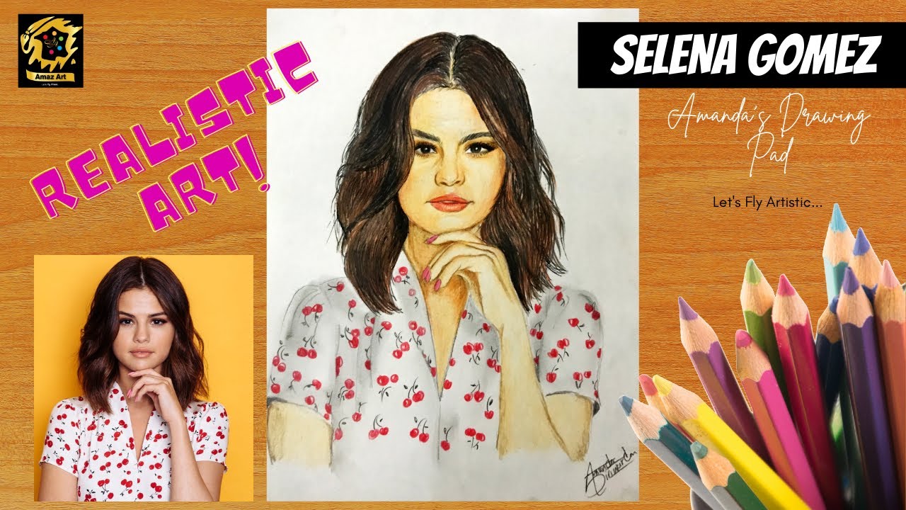 How to draw Selena Gomez | Step by Step | Color Pencil Art Tutorial ...