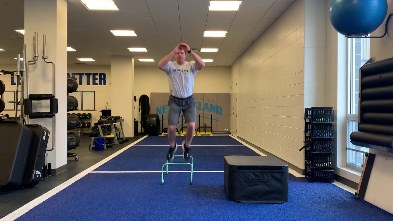 Double Hurdle Jump to Rotational Box Jump - YouTube