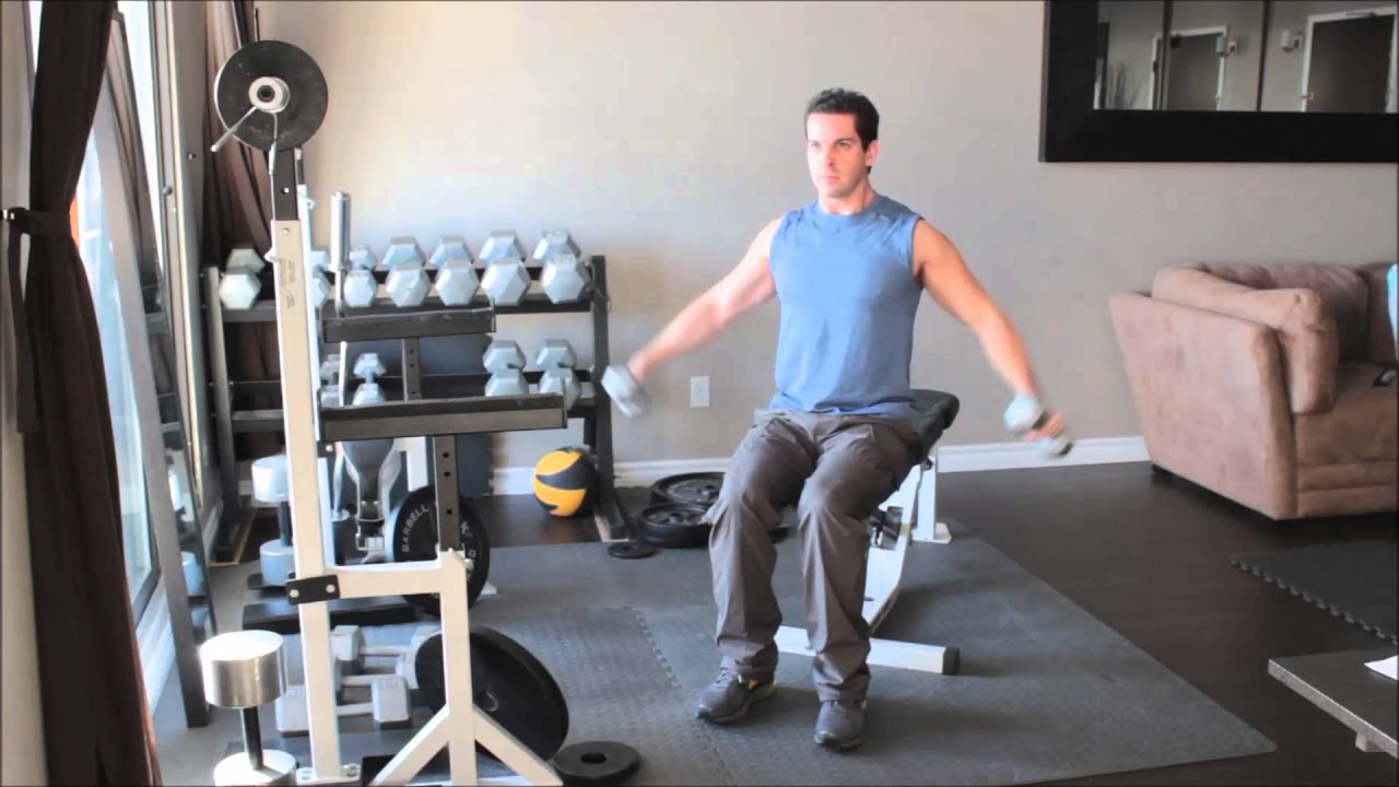 How to do a Seated Side Raise UltimateFitness.TV Workout Videos - YouTube