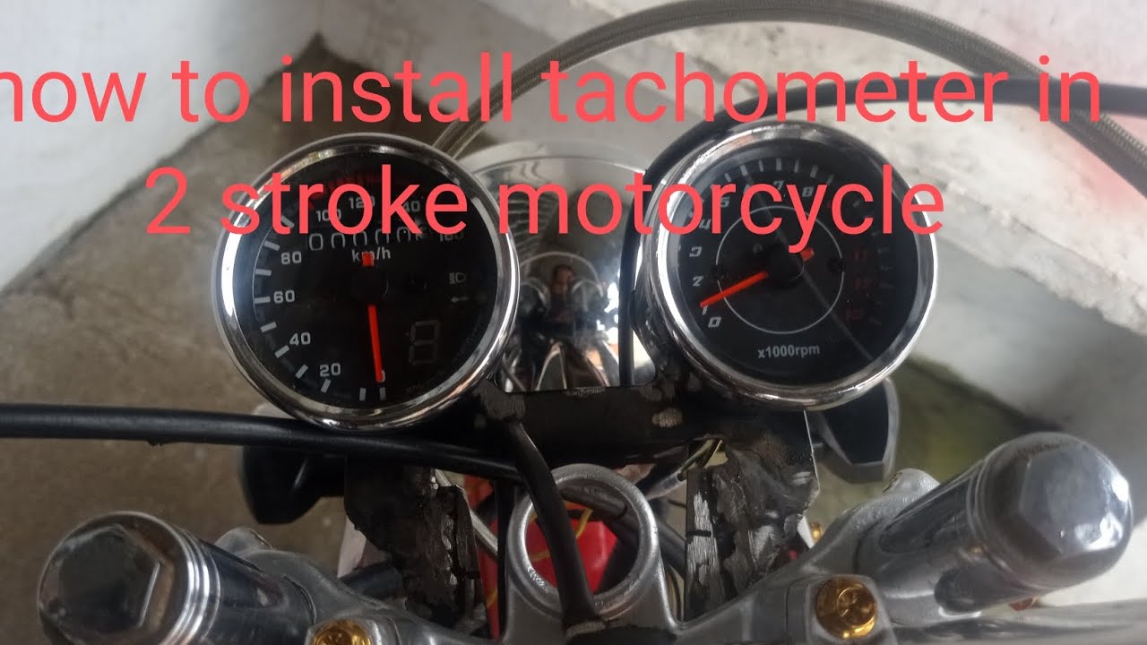 how to install tachometer in 2stroke motorcycle - YouTube