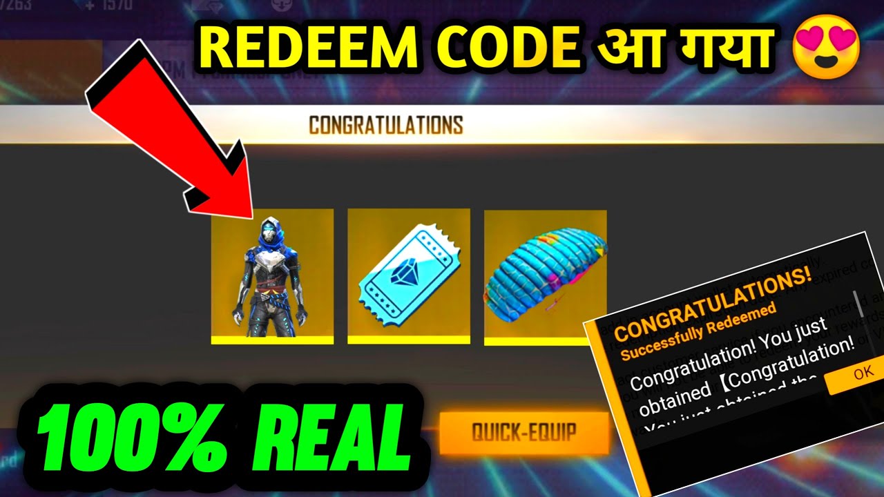 CLAIM FREE REWARDS | TODAY'S NEW REDEEM CODE FREE FIRE | 3 JULY FREE ...