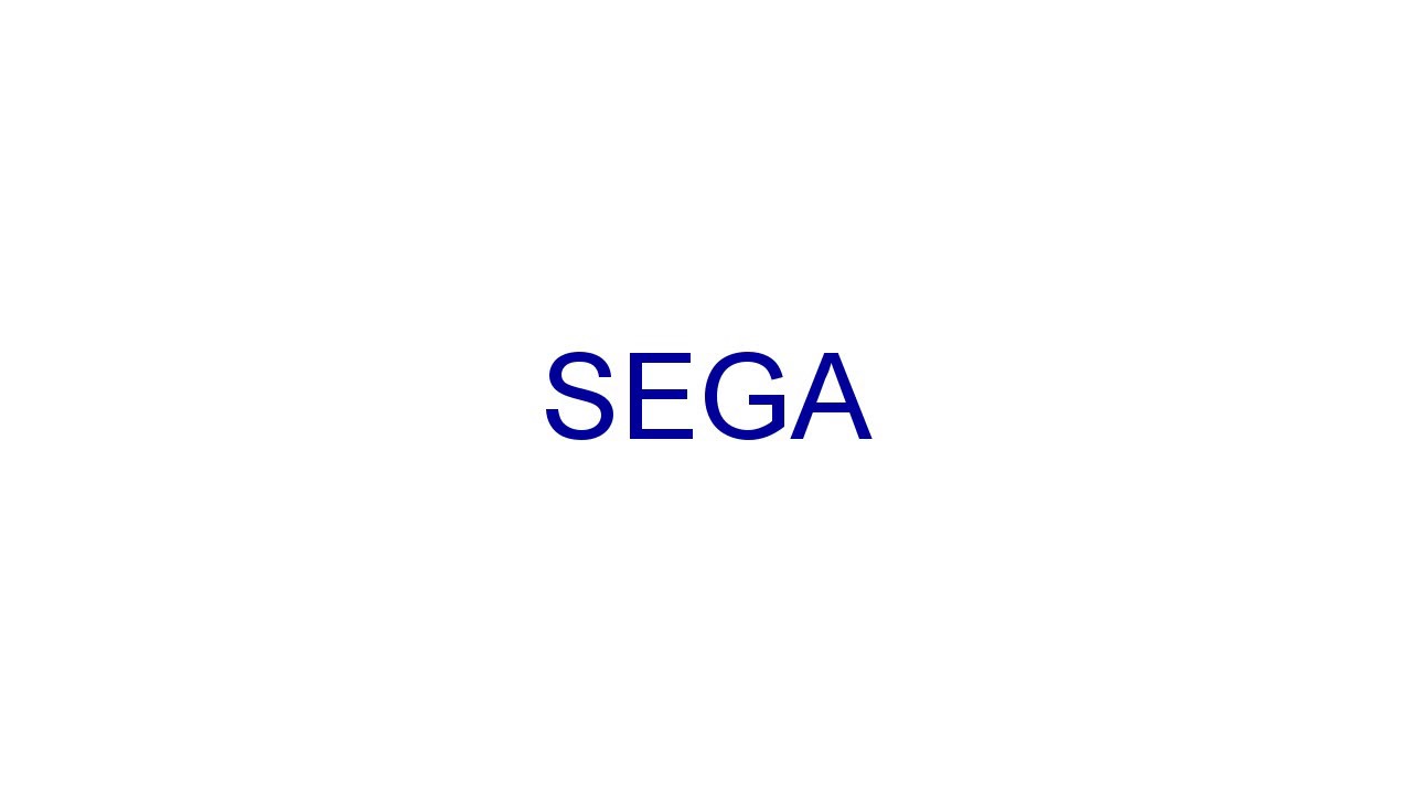 SEGA LOGO (NO VOICE AND NO SEGA FONT) - YouTube