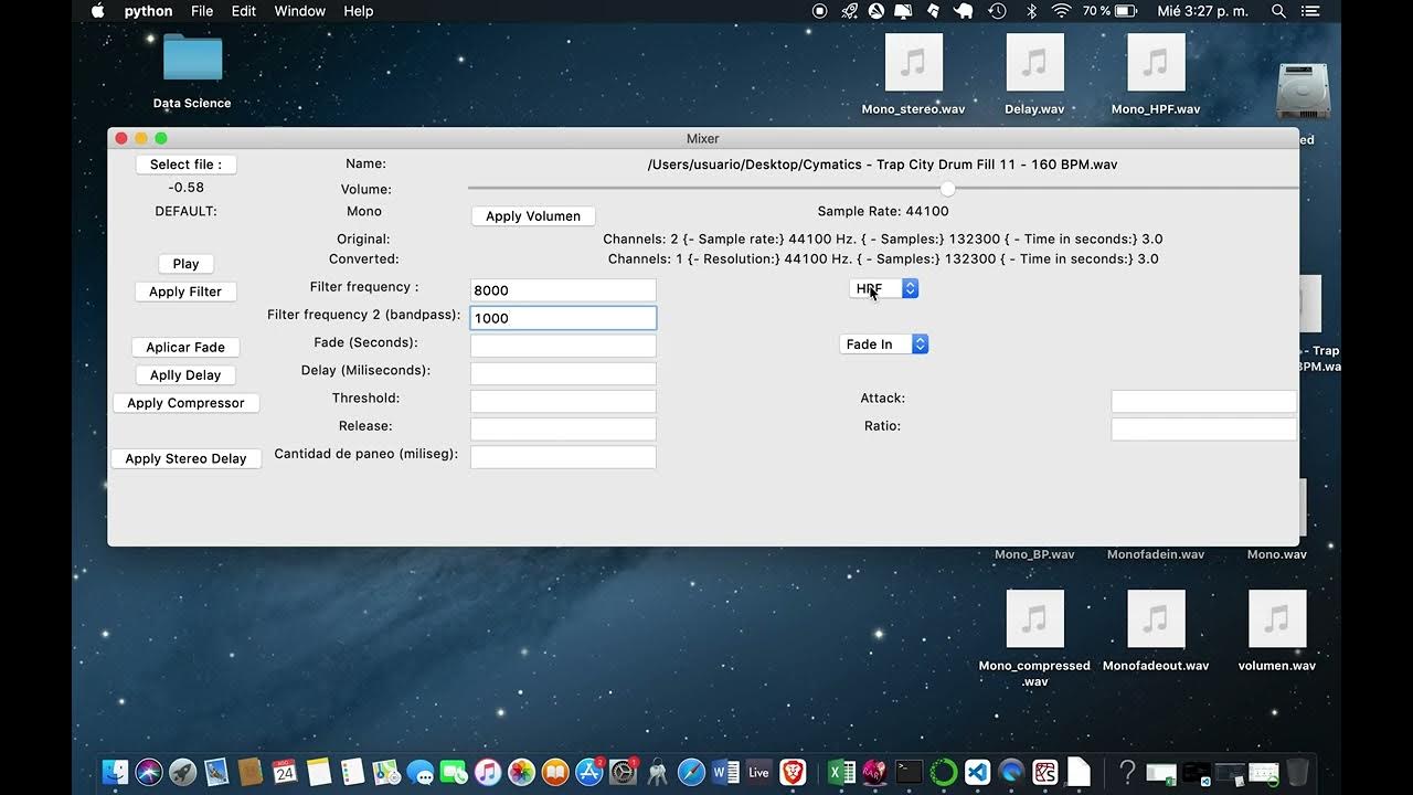 Audio Interface with Python Tkinter, Drakify, Librosa and Wave - YouTube