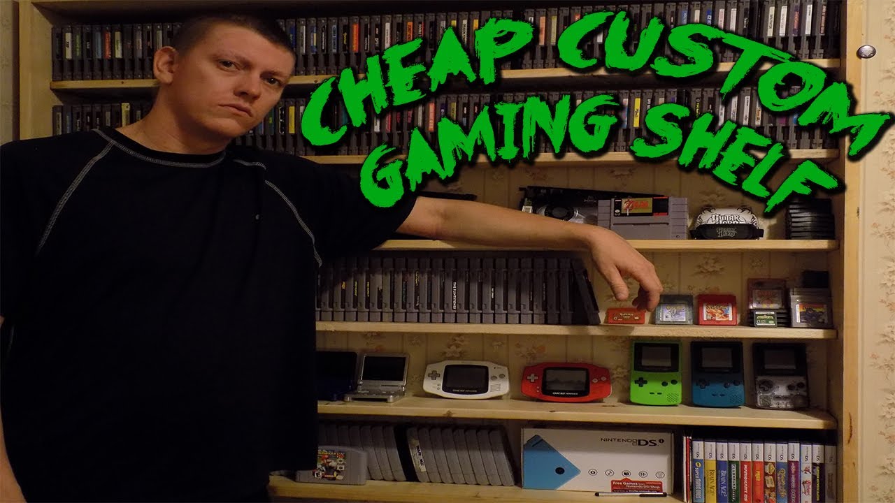 Custom Gaming Shelf Build - YouTube