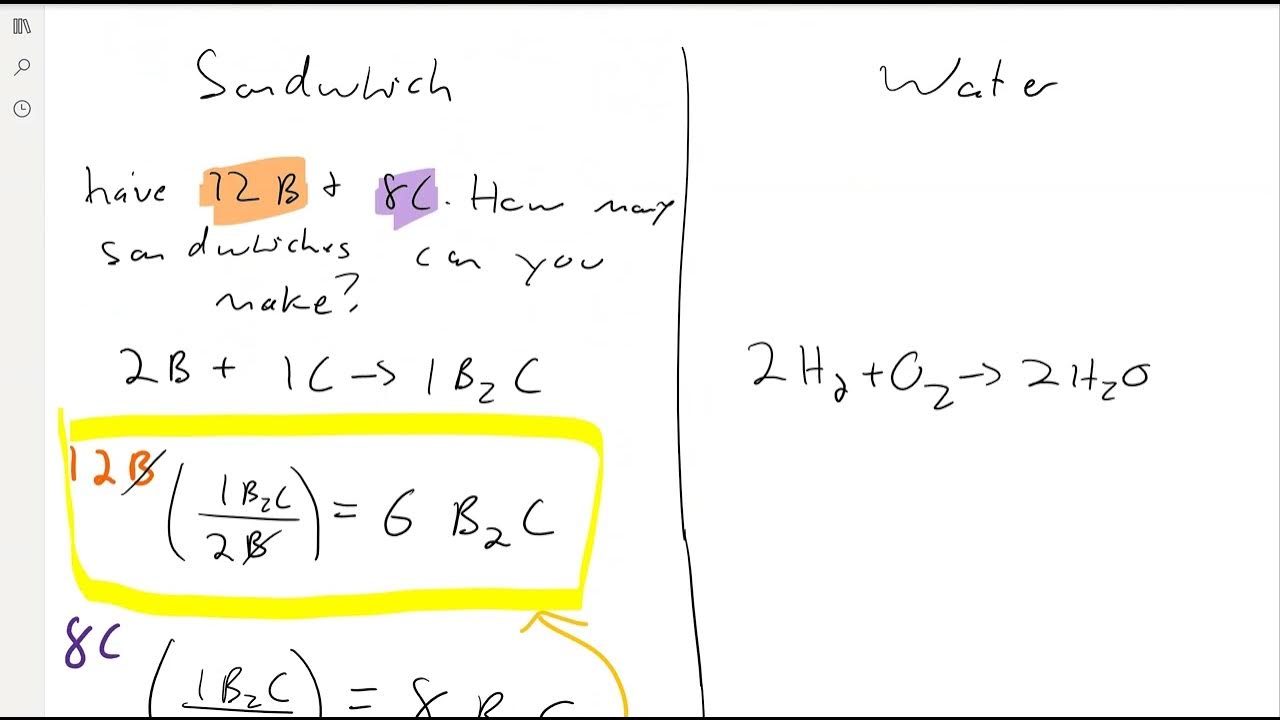 CHEM101 8 10 Theoretical yield and limiting reactant - YouTube