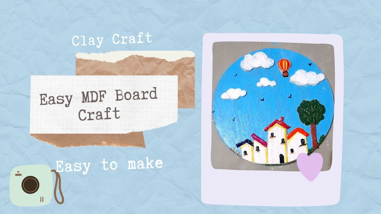 MDF board craft with clay | Easy Diy | Craft ideas |MDF - YouTube
