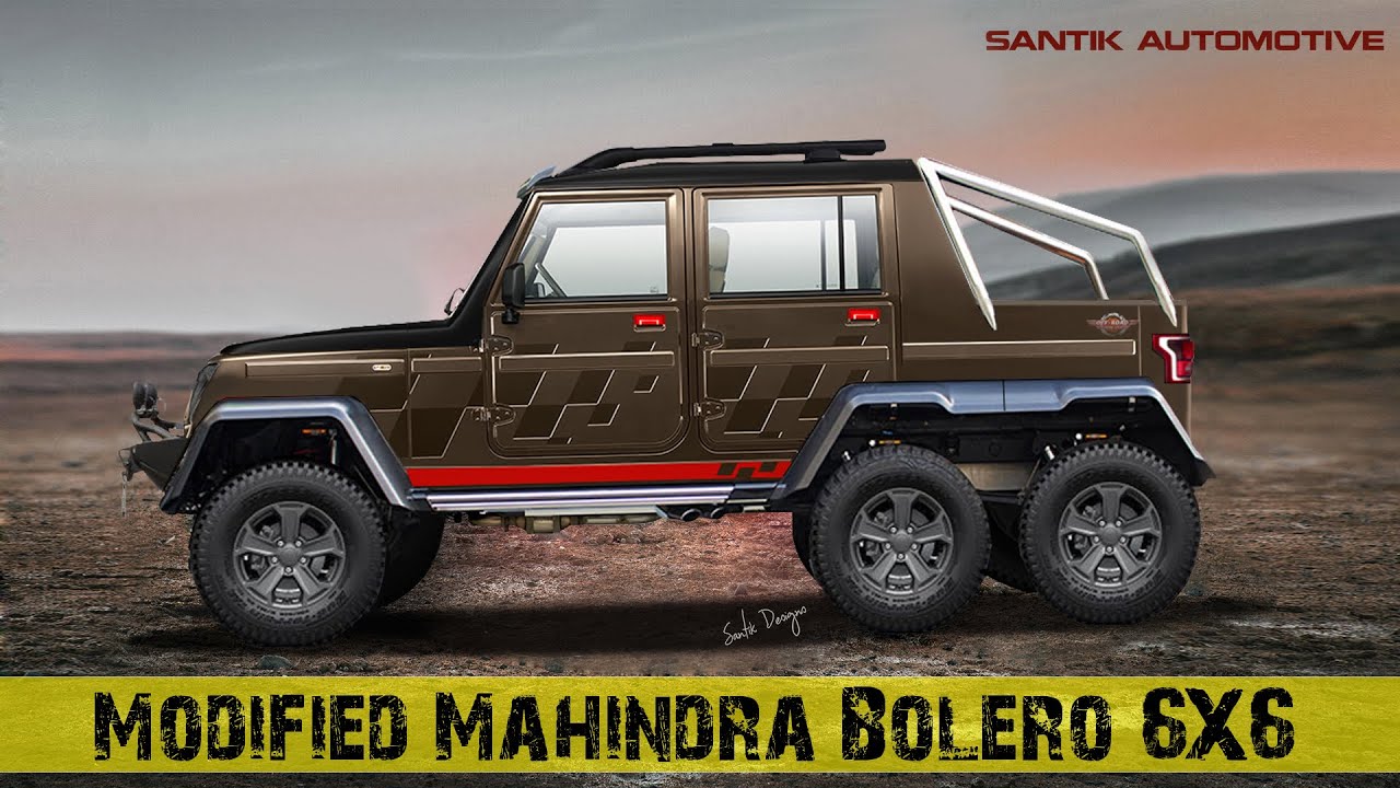Modified Mahindra Bolero | Camper | Bolero 6X6 | Bolero pick-up truck ...