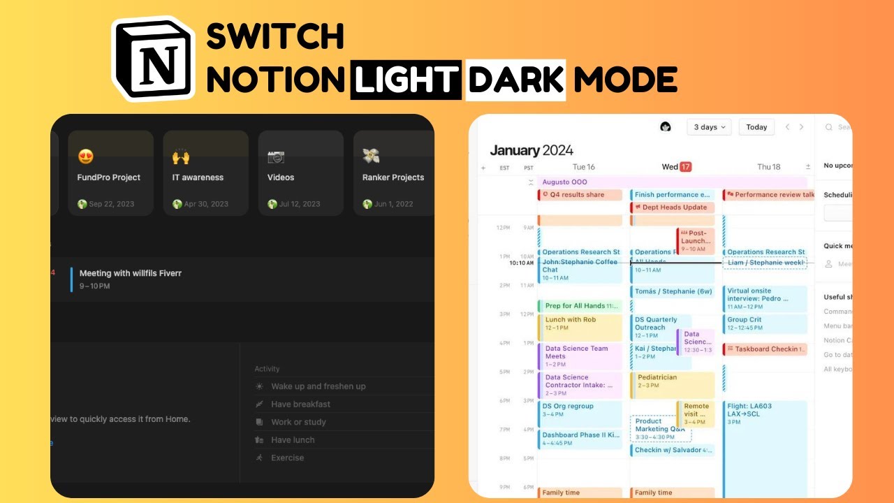 How to Switch Dark and Light Mode in Notion | Notion Color Mode - YouTube