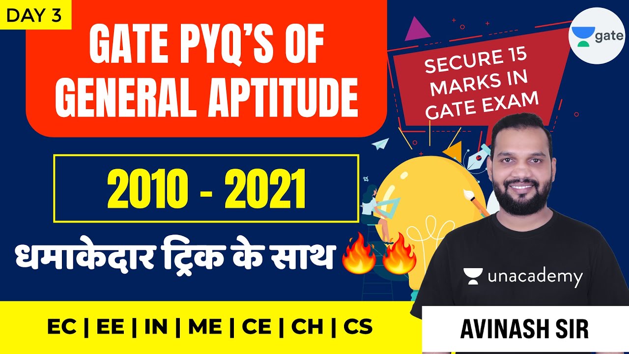 Day-3 | GATE PYQ's of General Aptitude | GATE 2021 | For All Branch ...