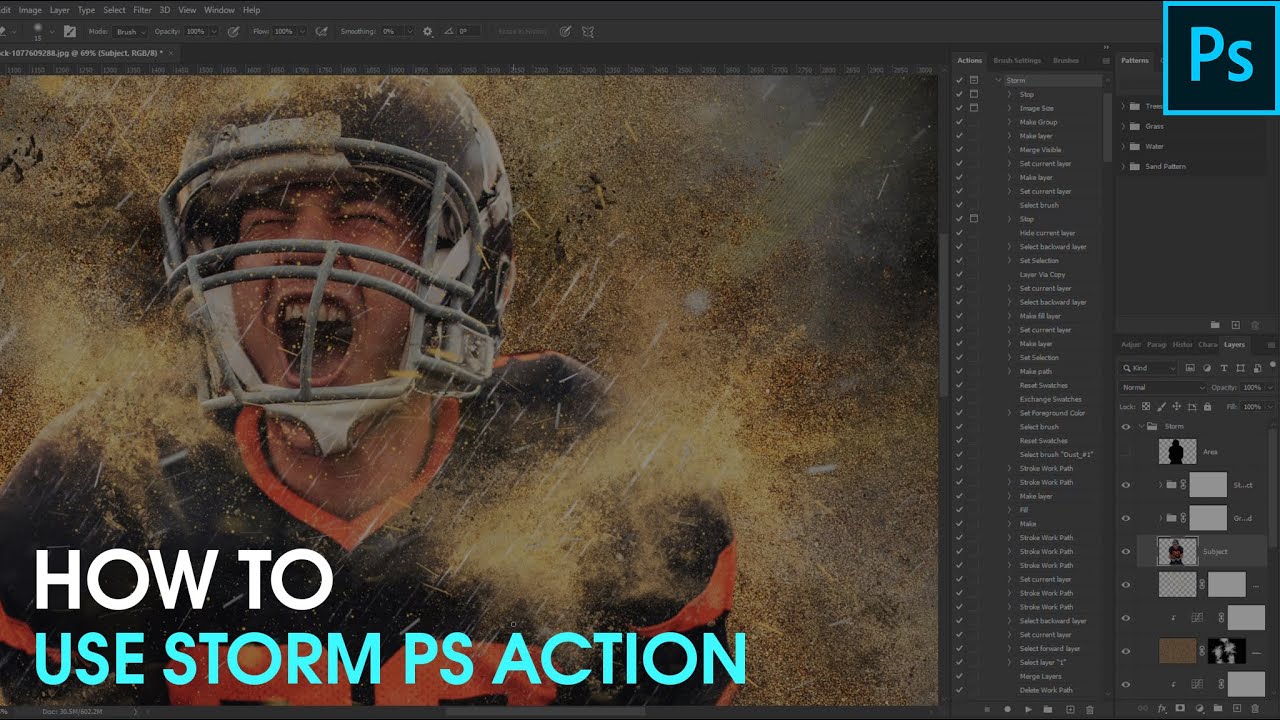 How to Use Storm Photoshop Action - YouTube