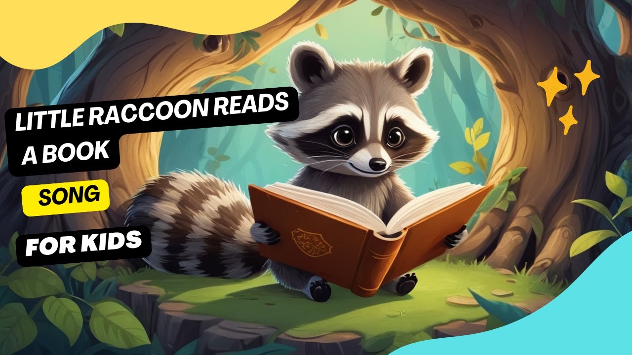 Little Raccoon Reads a Book / Song for Kids - YouTube