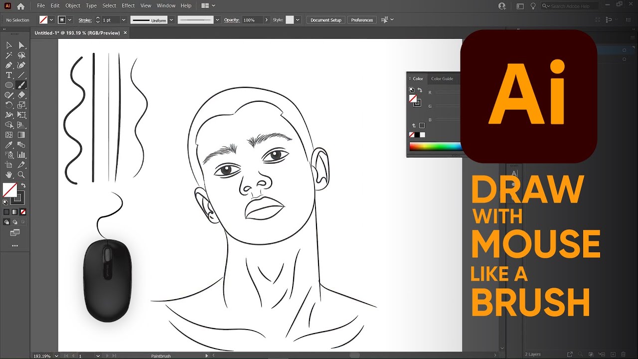 Become A Mouse-brushing Master In Adobe Illustrator - YouTube