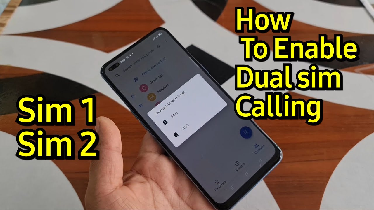 How to enable dual sim calling ask for sim 1 sim 2 - YouTube