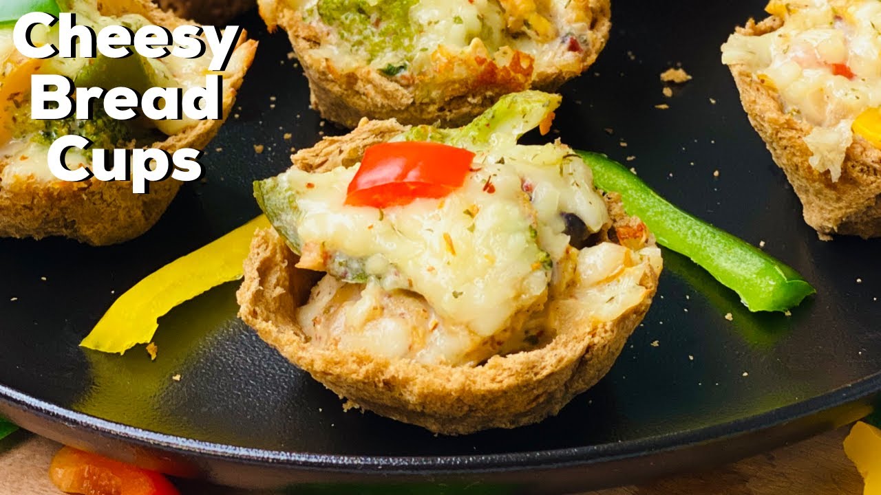 Cheesy Veggie Bread cups | Bread Snacks | Healthy Snacks Recipes ...