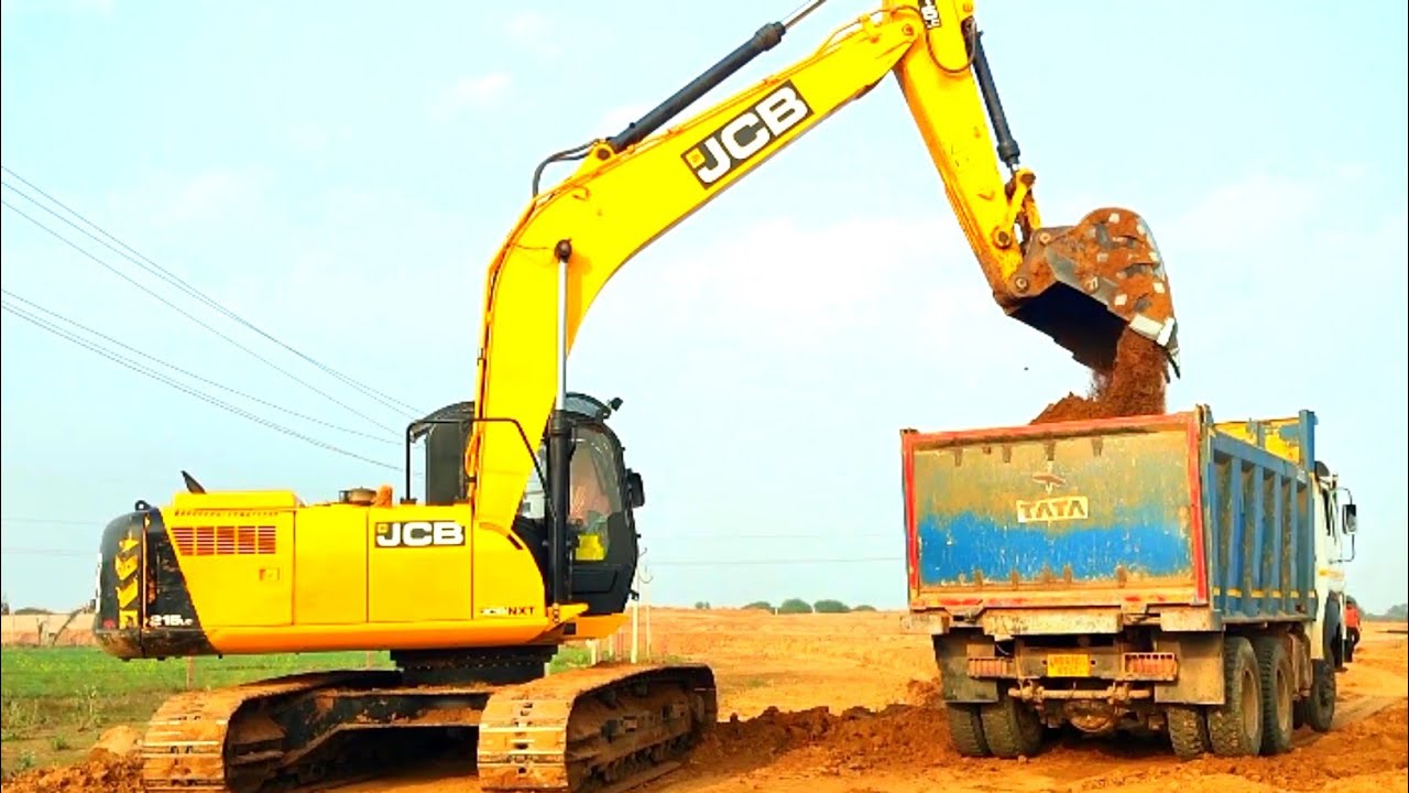 "Mastering Mud Loading: JCB Excavator Backhoe vs. TATA Power Dump Truck ...